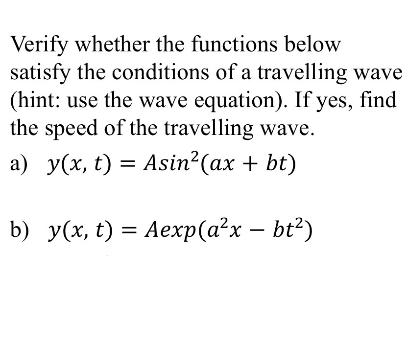 Solved Verify whether the functions below satisfy the | Chegg.com