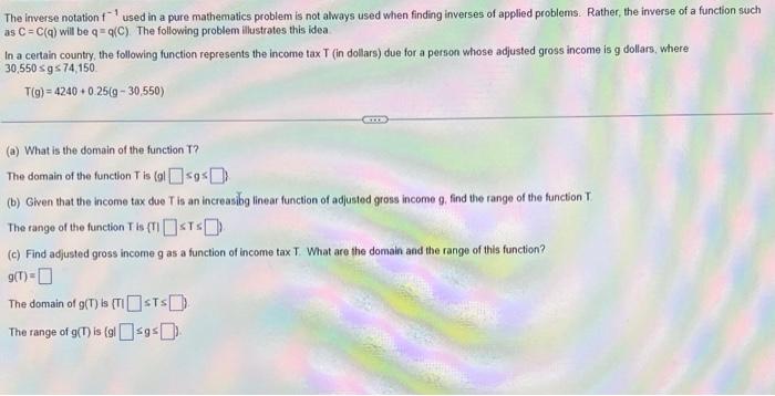 Solved The inverse notation f−1 used in a pure mathematics | Chegg.com
