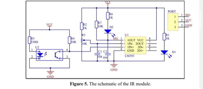 Solved Figure 5. The schematic of the IR module. 4. If you | Chegg.com