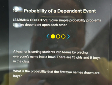 Solved Probability of a Dependent EventLEARNING OBJECTIVE: | Chegg.com