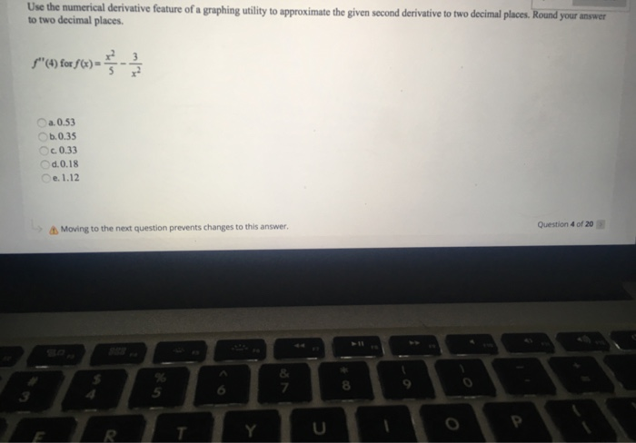Solved Use the numerical derivative feature of a graphing | Chegg.com