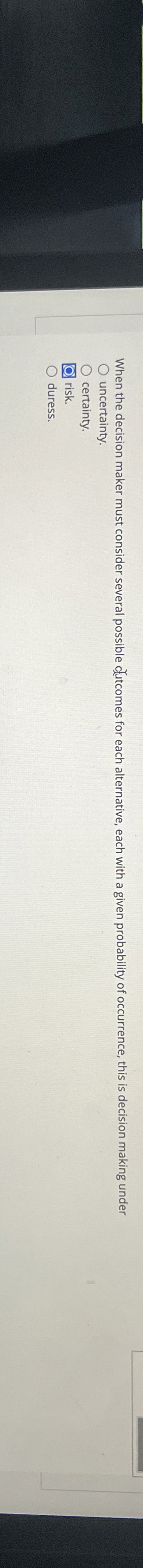 Solved When the decision maker must consider several | Chegg.com