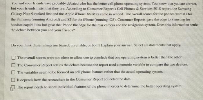 Solved You and your friends have probably debated who has | Chegg.com