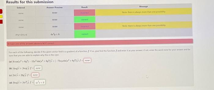 Results for this submission Entered none none none | Chegg.com