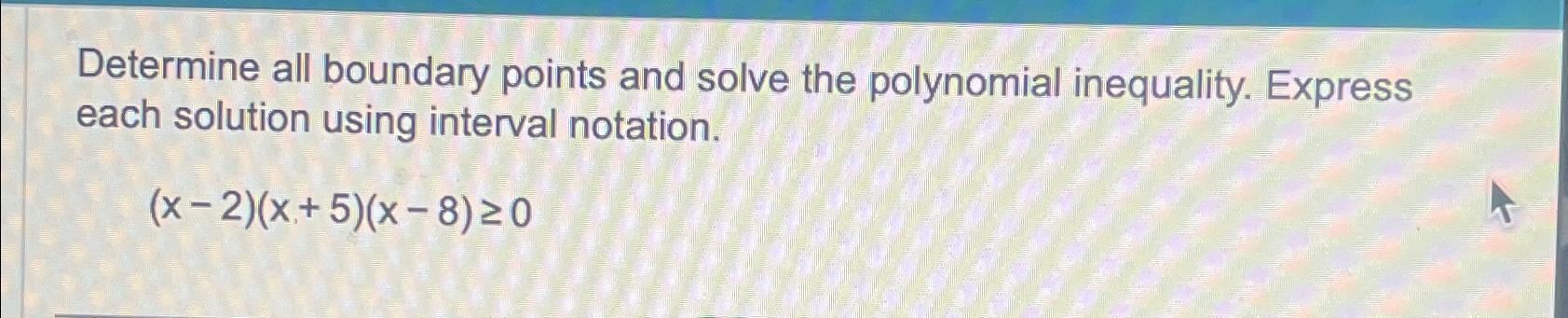 Solved Determine all boundary points and solve the | Chegg.com