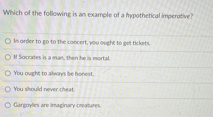 Which of the following is an example of a | Chegg.com