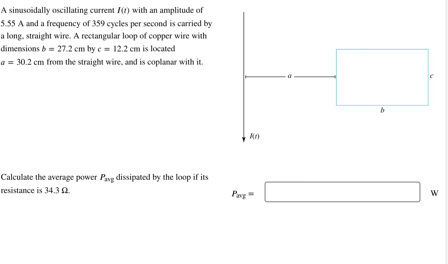 Solved A sinusoidally oscillating current I(t) ﻿with an | Chegg.com