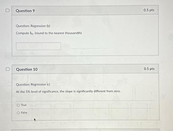 Solved Question: Regression (a) Given below are four | Chegg.com