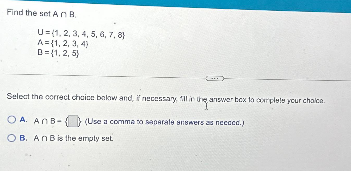 Solved Find the set | Chegg.com