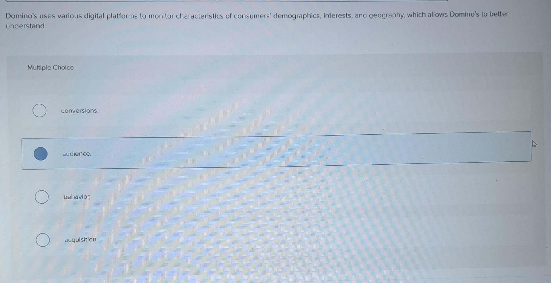 Solved Domino's uses various digital platforms to monitor | Chegg.com