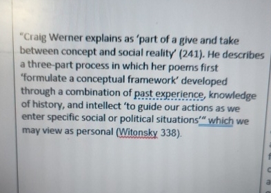 Solved "Craig Werner explains as 'part of a give and take | Chegg.com