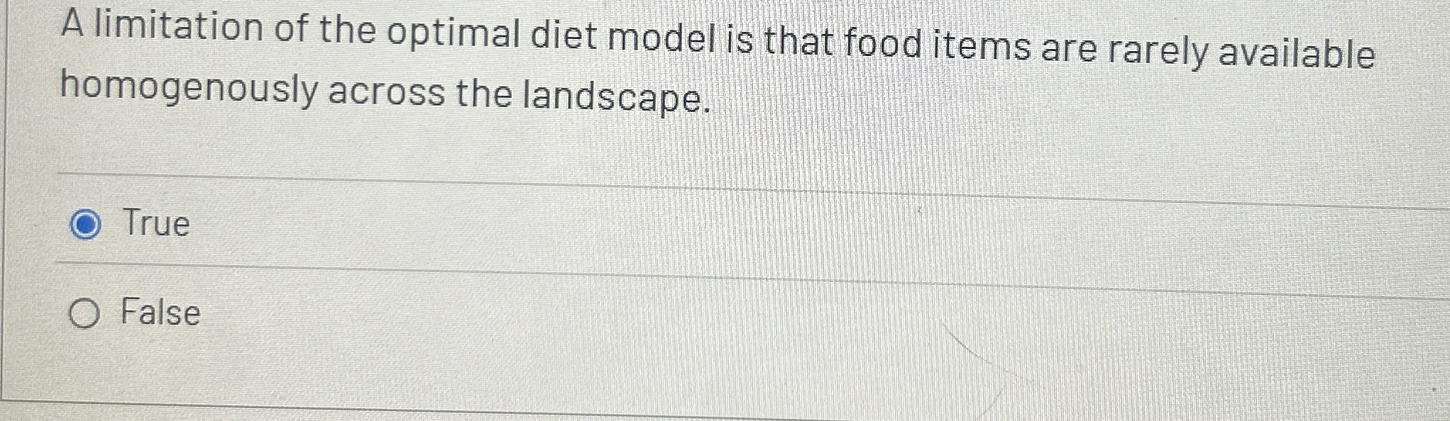 Solved A limitation of the optimal diet model is that food | Chegg.com