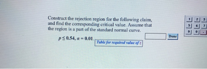 Solved 1 2 3 Construct the rejection region for the | Chegg.com