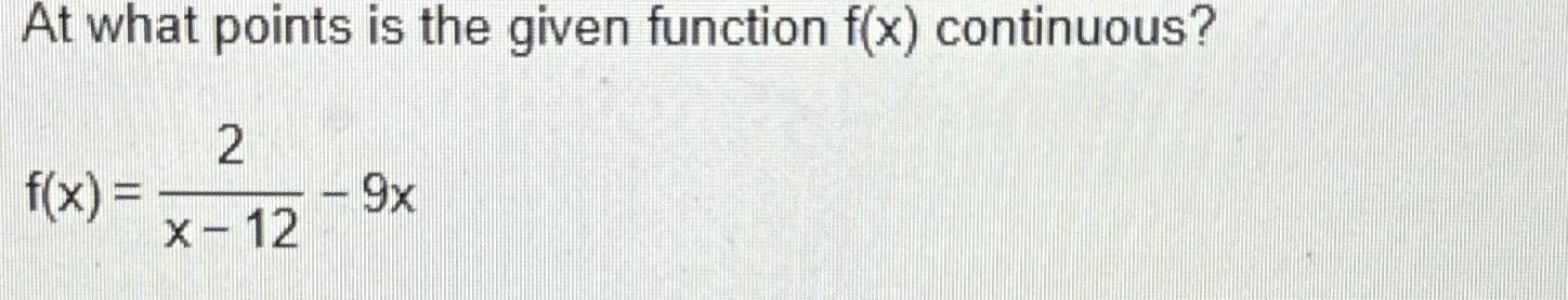 Solved At what points is the given function f(x) | Chegg.com