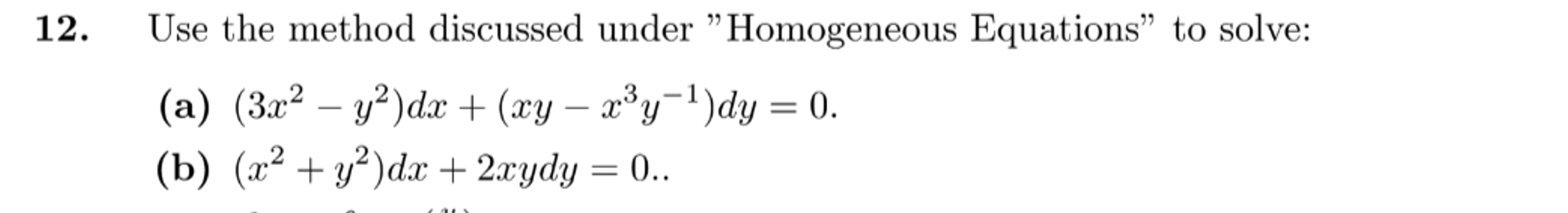 Solved 12.1 ﻿Use the method discussed under "Homogeneous | Chegg.com