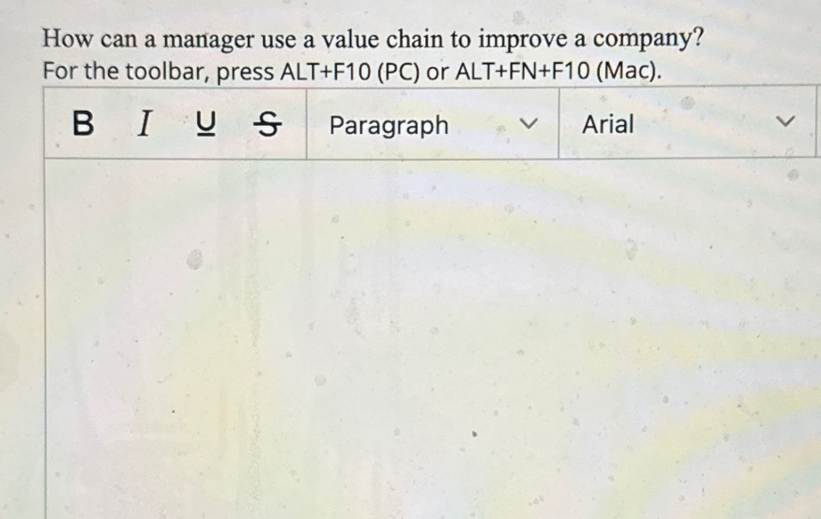 Solved How can a manager use a value chain to improve a | Chegg.com