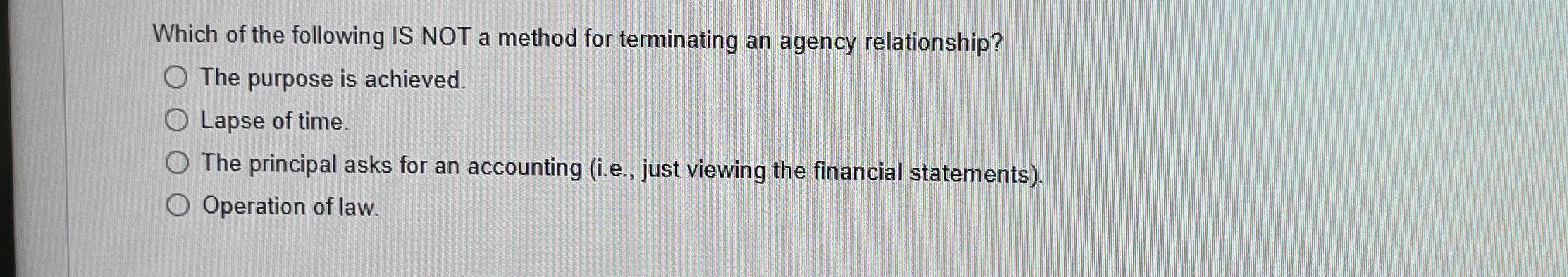 Solved Which of the following IS NOT a method for | Chegg.com