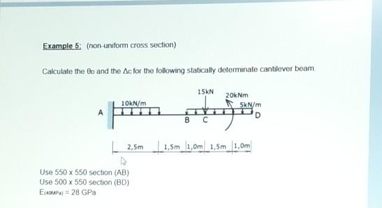 Solved Example 6: (non-uniform cross section) Calculate the | Chegg.com