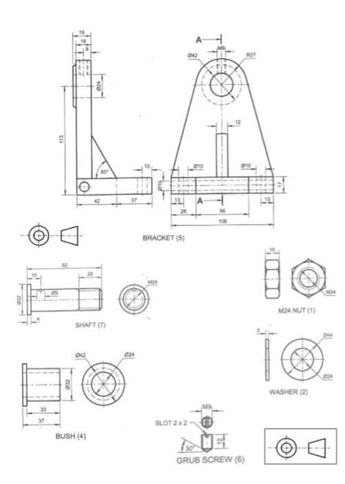 Solved QUESTION 1 Given: Question: An isometric view of a | Chegg.com