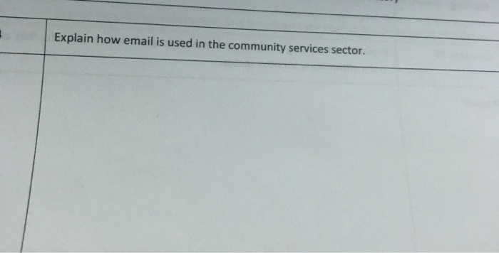 Solved Explain how email is used in the community services | Chegg.com