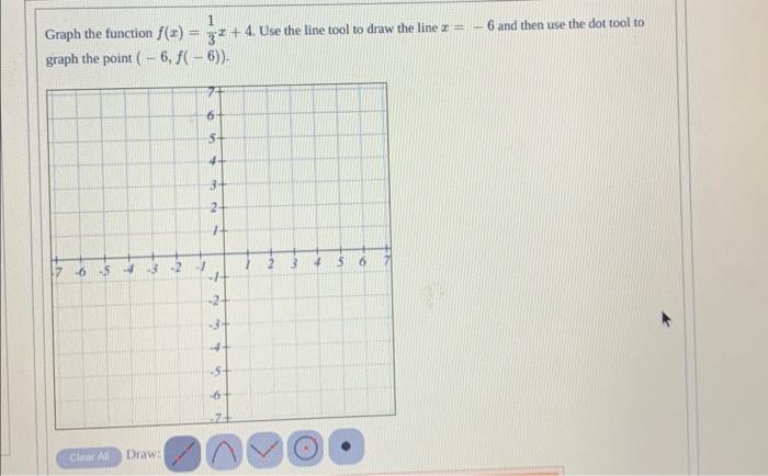 Solved Graph the function f(x)=31x+4. Use the line tool to | Chegg.com