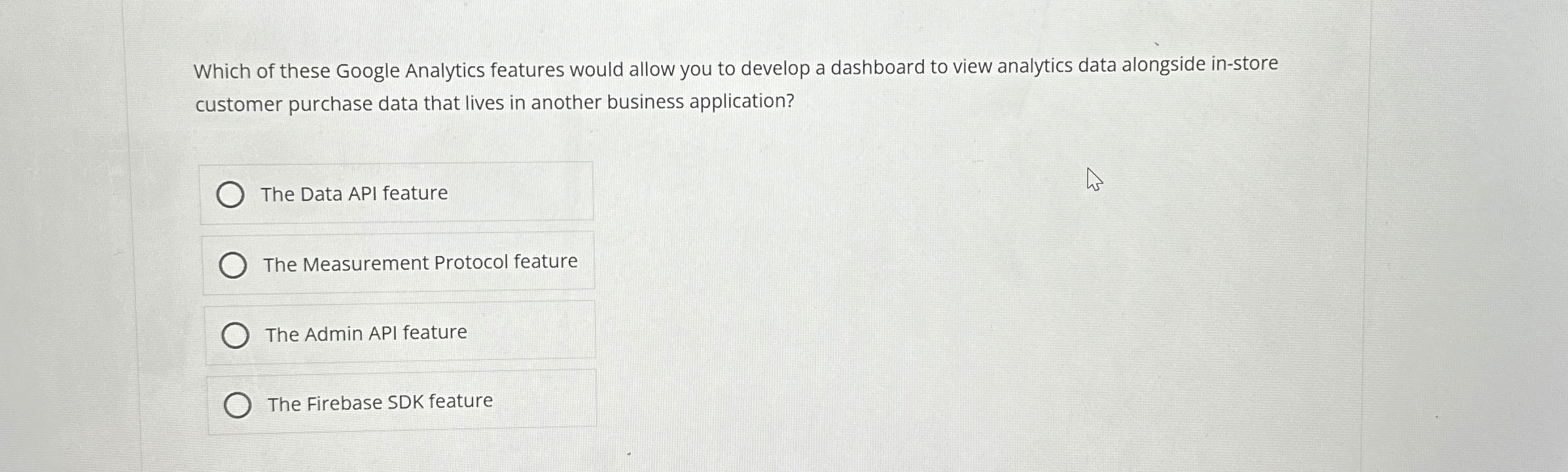Solved Which of these Google Analytics features would allow | Chegg.com