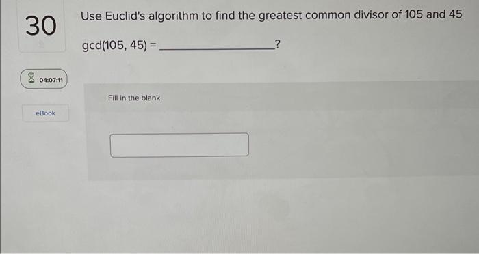 Solved Use Euclid's algorithm to find the greatest common | Chegg.com