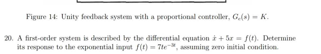 Solved Figure 14: Unity feedback system with a proportional | Chegg.com