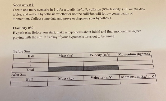 Solved Scenario #3: Create one more scenario in 1-d for a | Chegg.com