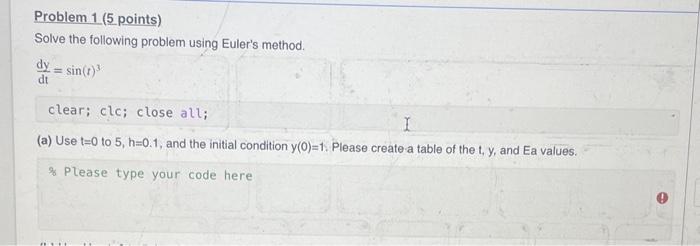 Solved Problem 1 (5 points) Solve the following problem | Chegg.com