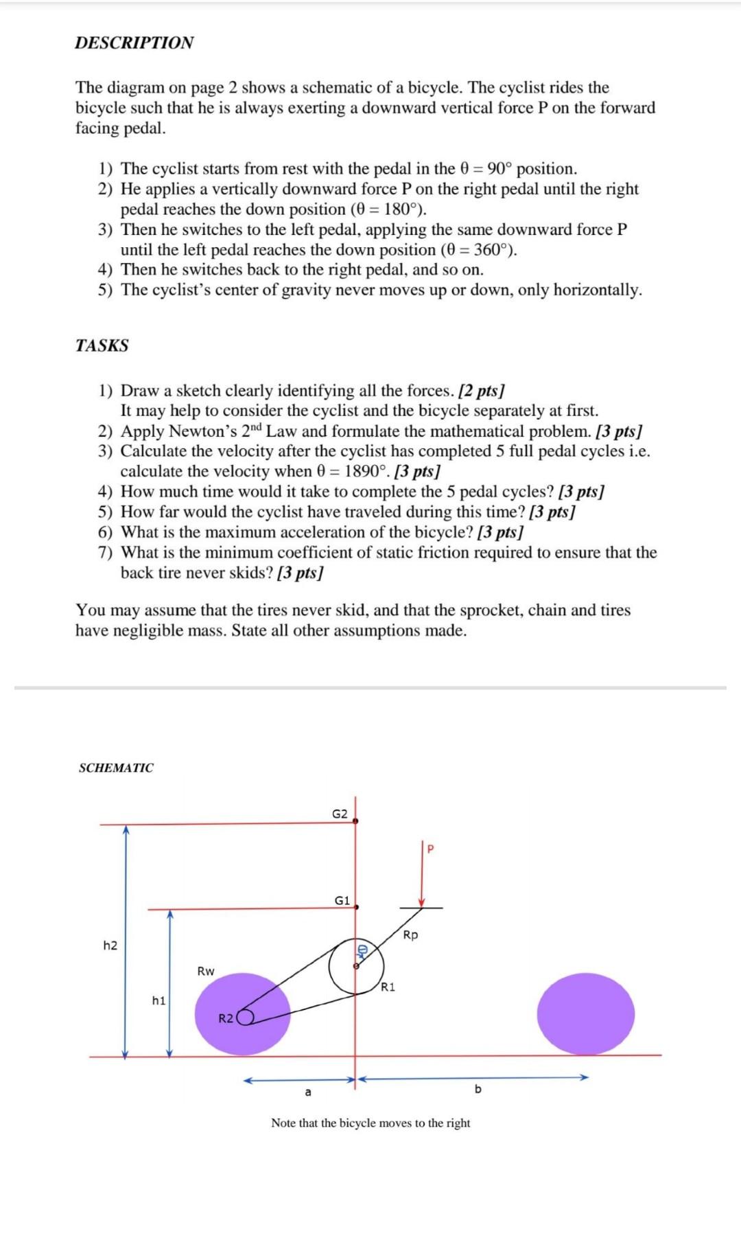 Solved DESCRIPTION a The diagram on page 2 shows a schematic | Chegg.com