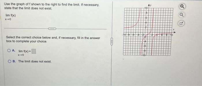 Solved Decide from the graph whether a limit exists. If a | Chegg.com