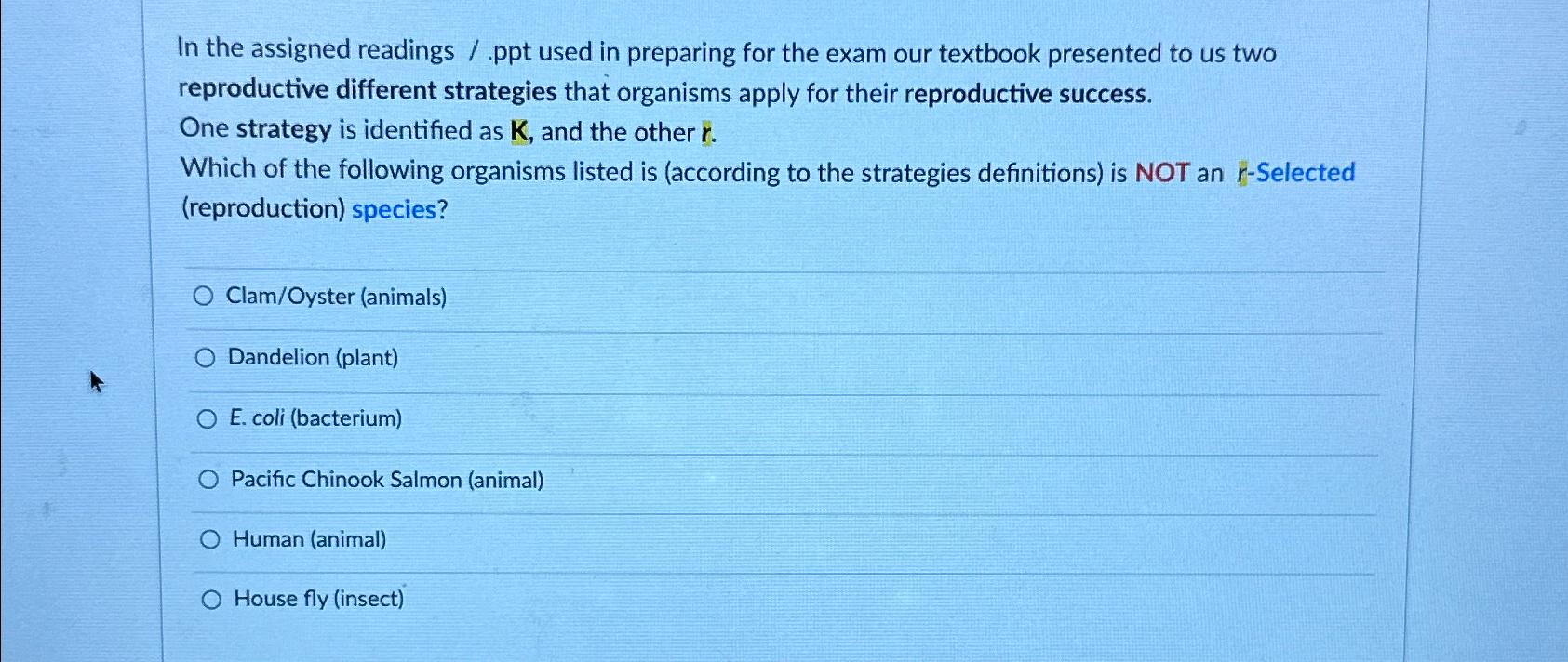 Solved In the assigned readings / .ppt used in preparing for | Chegg.com