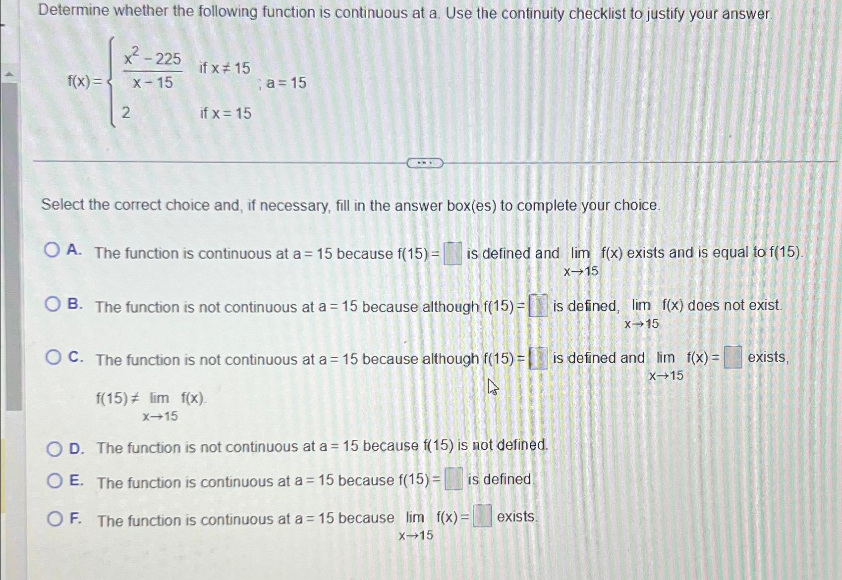 Solved Determine whether the following function is | Chegg.com