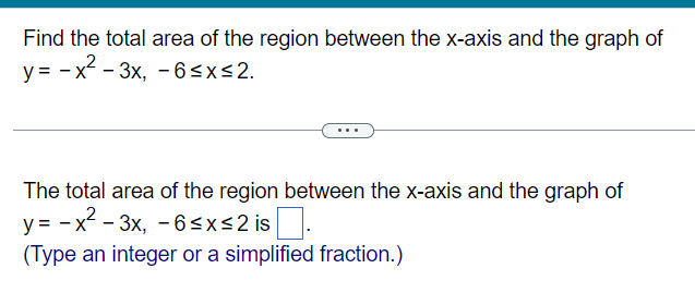 Solved Find the total area of the region between the x-axis | Chegg.com