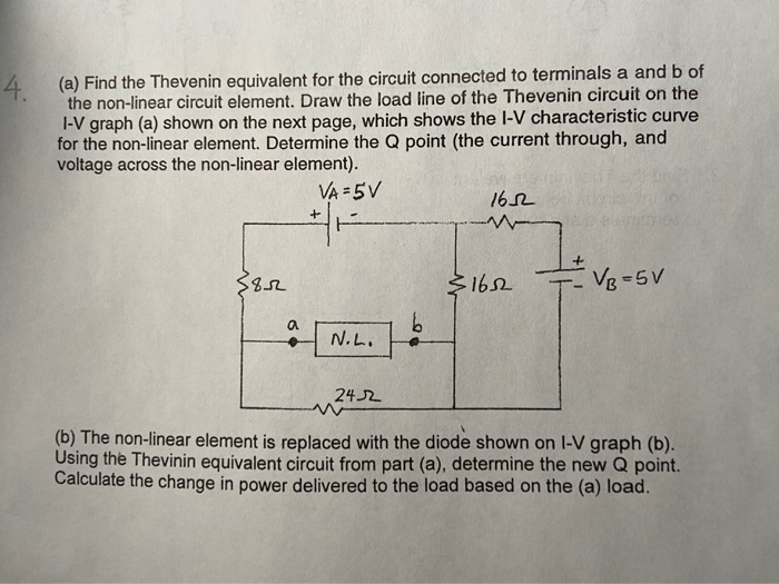 Solved 4. (a) Find the Thevenin equivalent for the circuit | Chegg.com