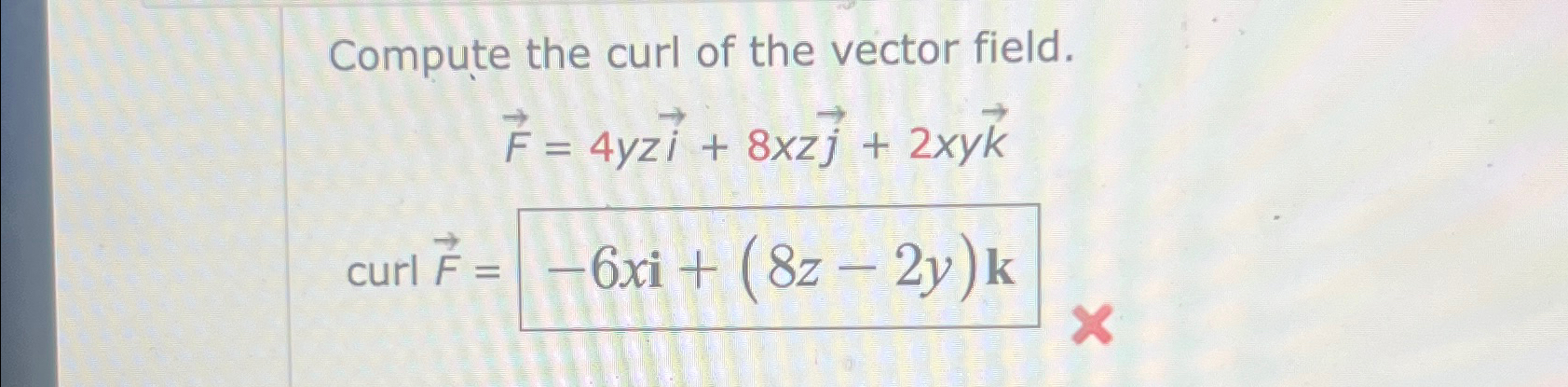 Solved Compute the curl of the vector | Chegg.com