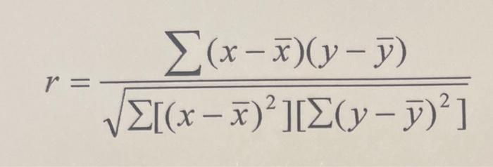 Solved Use the data from table three to calculate r with the | Chegg.com