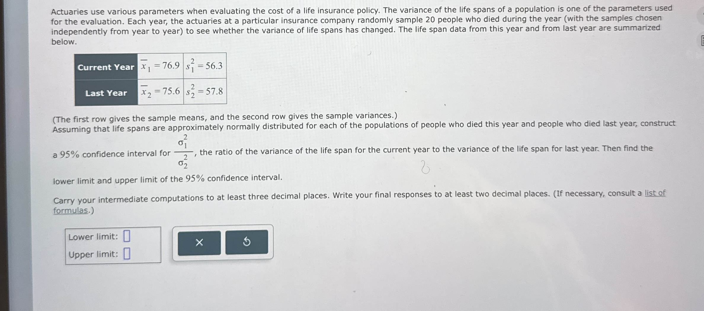 Solved Actuaries use various parameters when evaluating the | Chegg.com