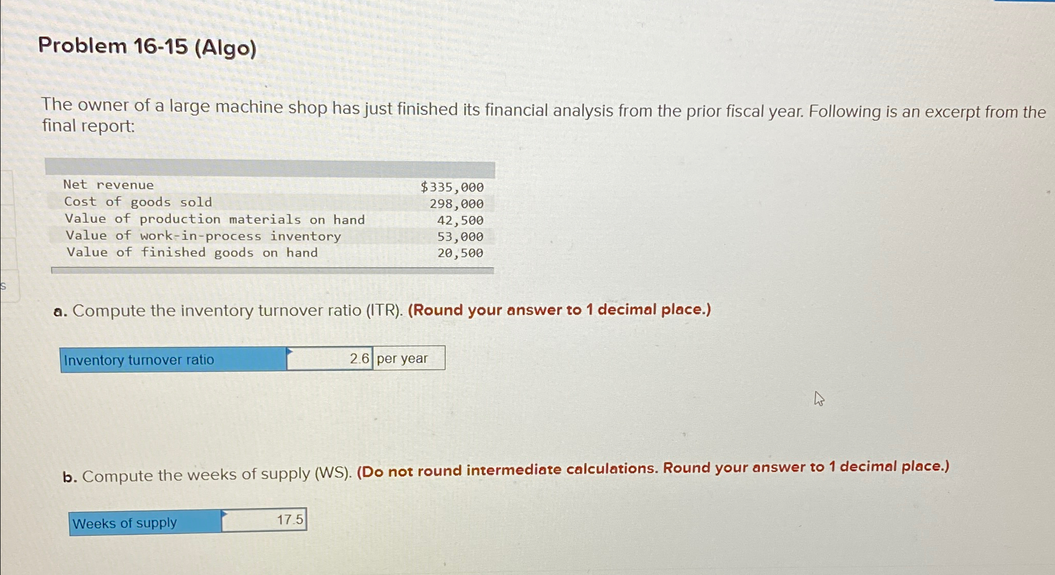 Solved Problem 16-15 (Algo)The owner of a large machine shop | Chegg.com