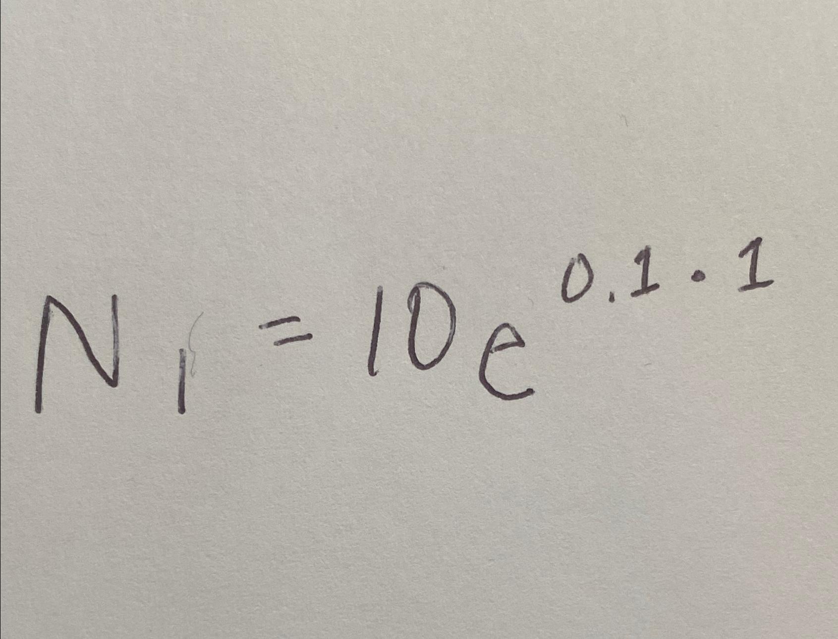 Solved N1=10e0.1*1 | Chegg.com