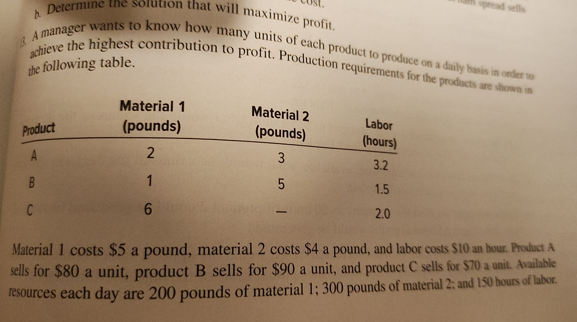 Solved b. ﻿Determine the solution that will maximize | Chegg.com
