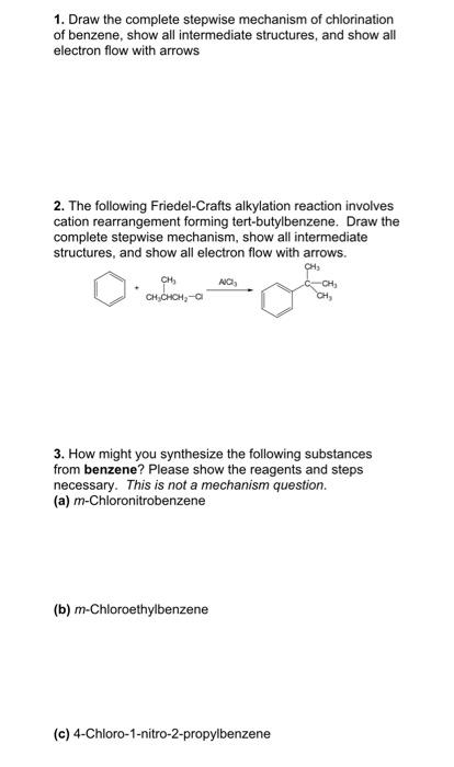 Solved 1. Draw the complete stepwise mechanism of | Chegg.com
