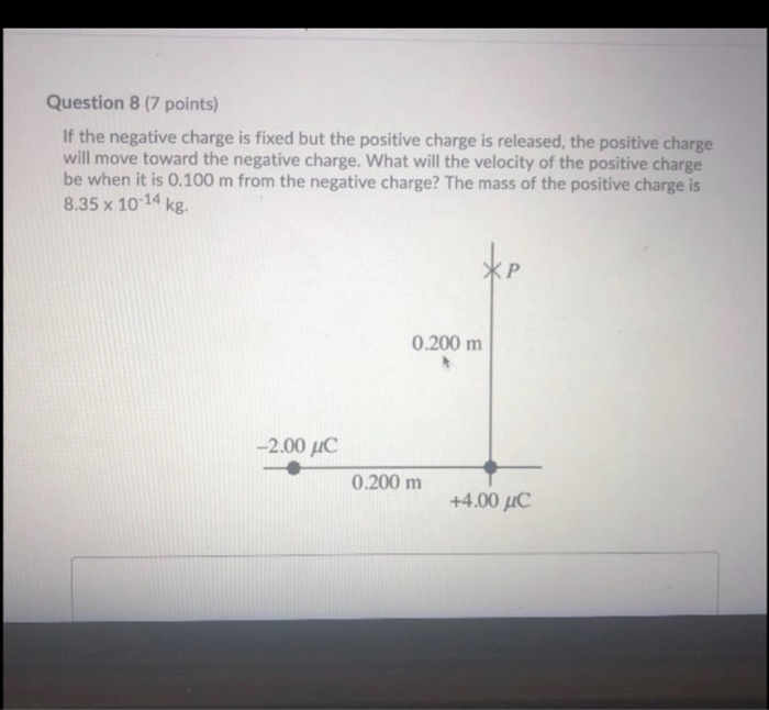 Solved Question 8 (7 points) If the negative charge is fixed | Chegg.com
