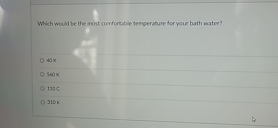 Solved Which would be the most comfortable temperature for | Chegg.com