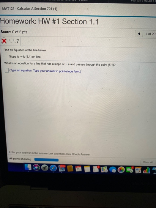 Solved Pearson's MyLab & MAT121 - Calculus A Section 701 (1) | Chegg.com