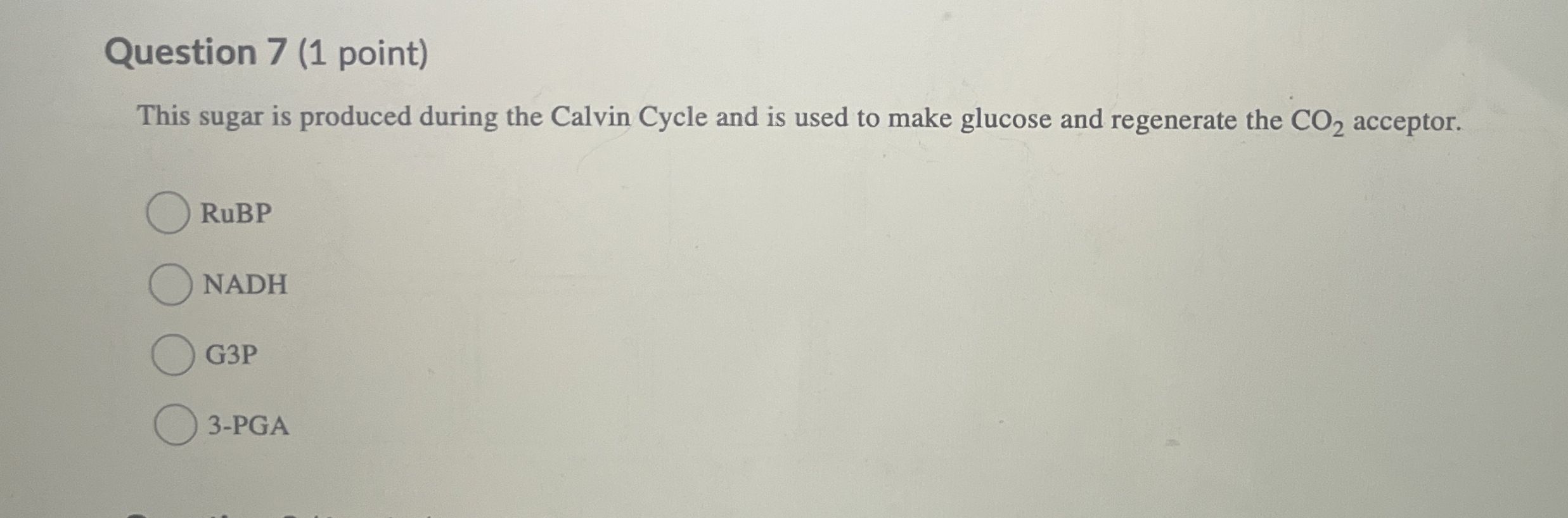 Solved Question 7 (1 ﻿point)This sugar is produced during | Chegg.com