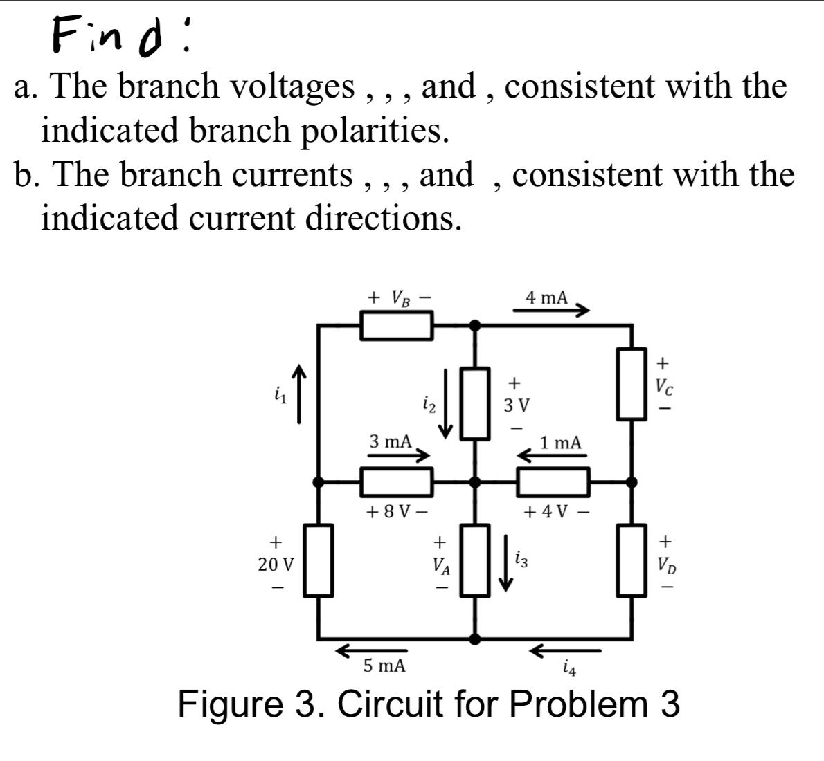 Solved Finda ﻿the Branch Voltages ﻿and Consistent With 