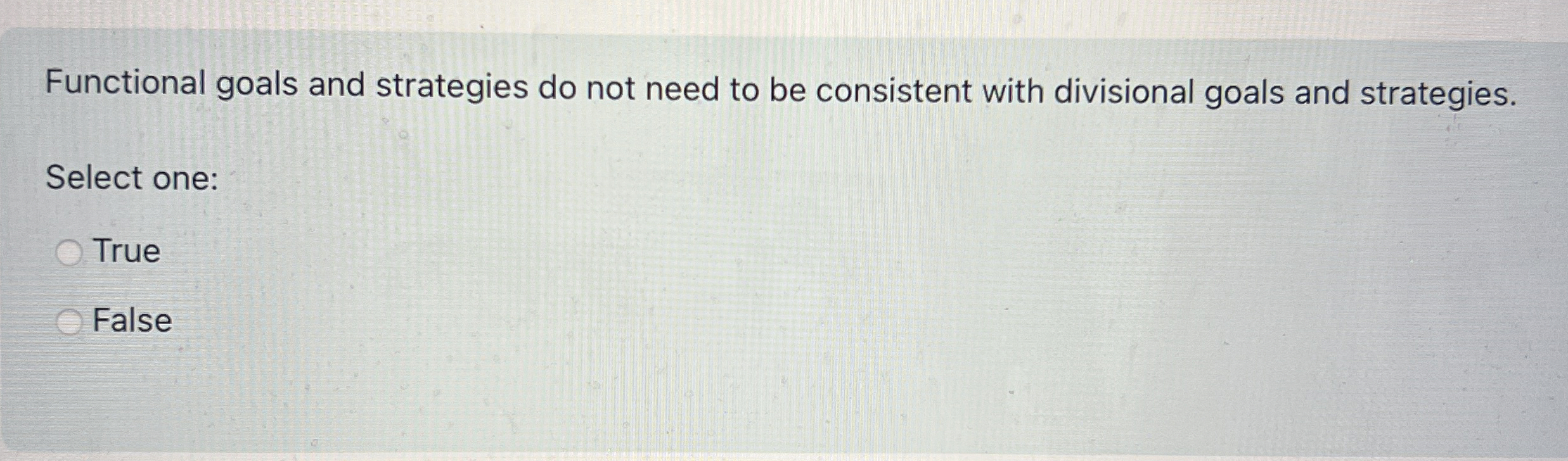 Solved Functional goals and strategies do not need to be | Chegg.com