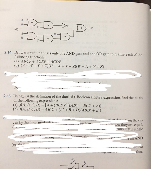 Solved 213 For Each Of The Following Circuits Find The